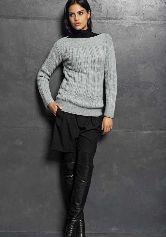 PULLI IM PATENTRIPPENMUSTER Pashmina von Lana Grossa | FILATI CLASSICI ...