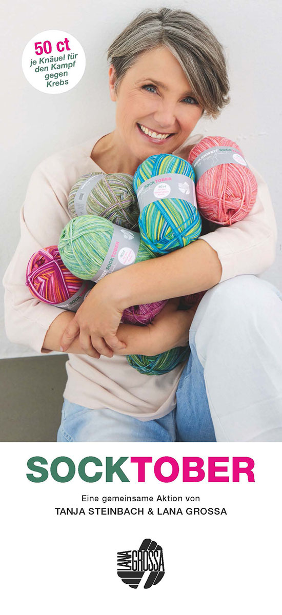 Lana Grossa SOCKTOBER-SOCKEN Meilenweit 100g Socktober | SOCKTOBER 2023 Flyer - Modell 1 ...