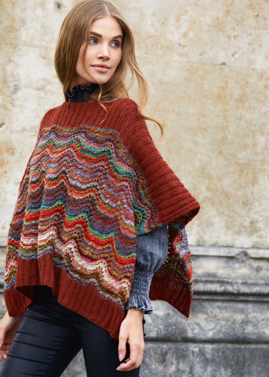 Lana Grossa PONCHO Colorissimo & Ecopuno | Tücher & Co. No. 4 - Modell 12 | FILATI Strickmodelle ...